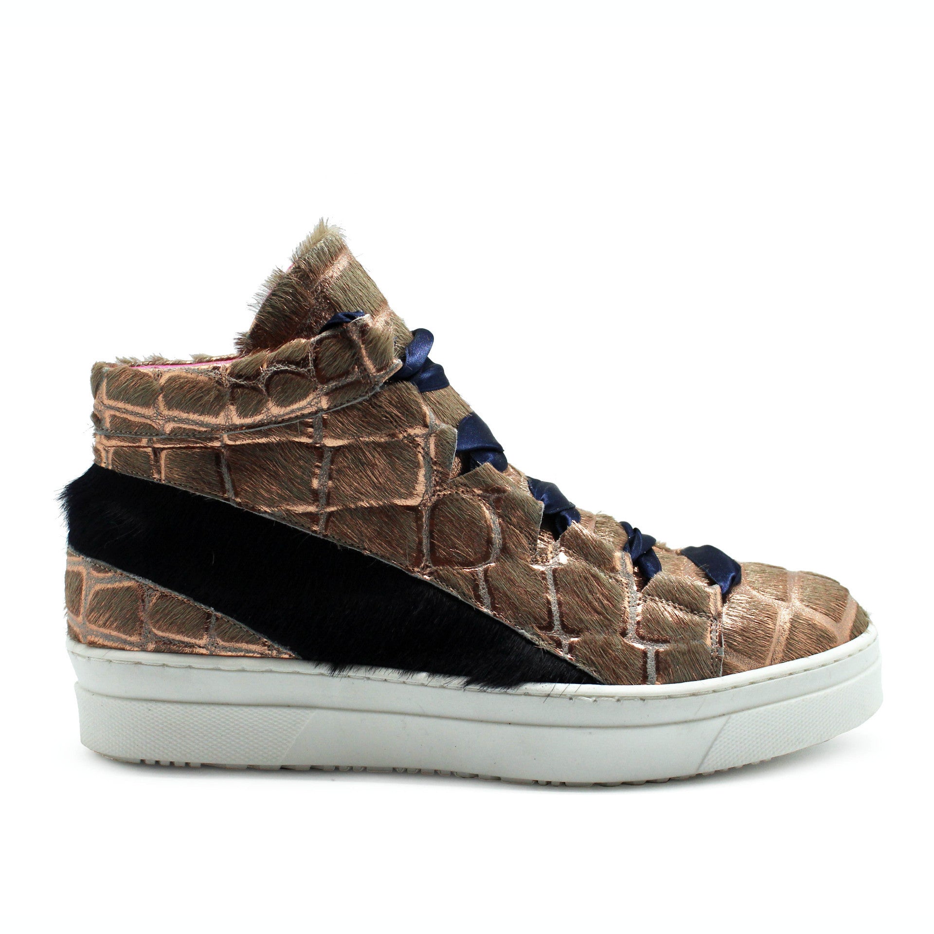 Patin - Rose Gold Pony high top sneaker-Last Pair 36 – Chanii B